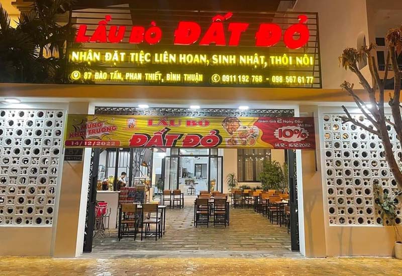 Lẩu Bò Đất Đỏ 87 Đào Tấn, Phú Thủy, Phan Thiết, Bình Thuận
